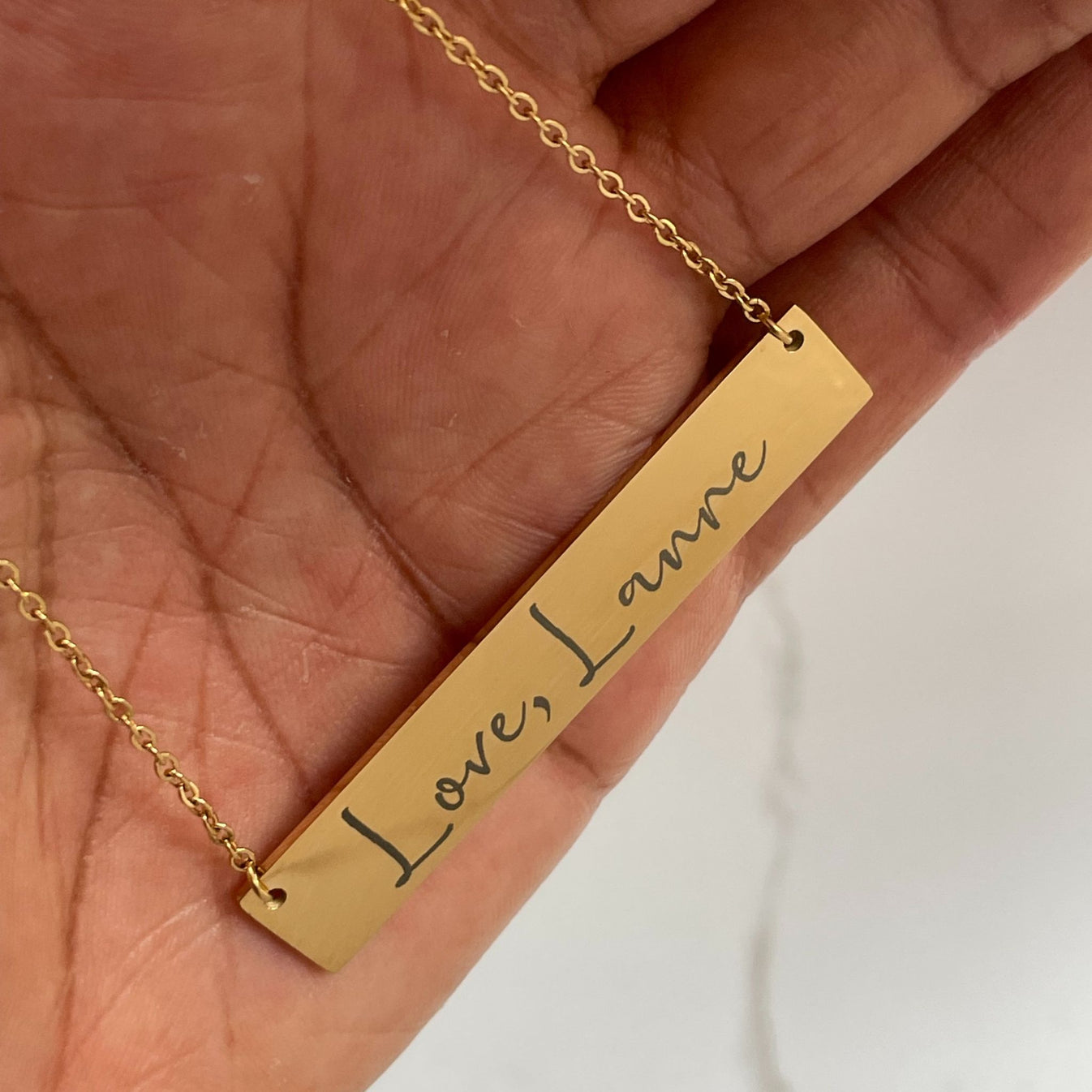 Silver bar necklace Maxi (Customizable) – Kelly Praise